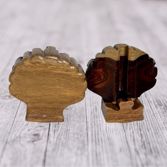 Unbranded | Storage & Organization | Vintage Carved Wood Shell Puzzle ...